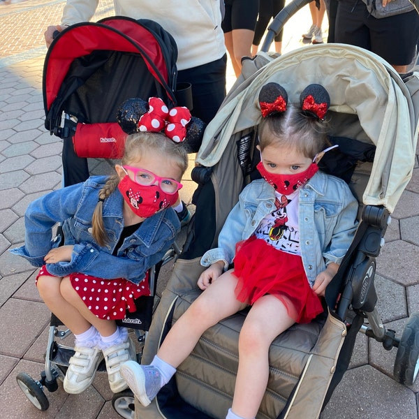 Minnie Mouse Face Mask 3 Layers W/ Filter Pocket Removable Nose Wire ...