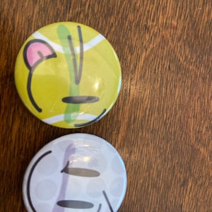 Bfb Tennisball and Golfball Buttons - Etsy