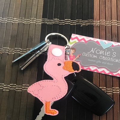 Flamingo Key Chain Flamingo Keychain Pink Flamingo Pink Flamingo ...