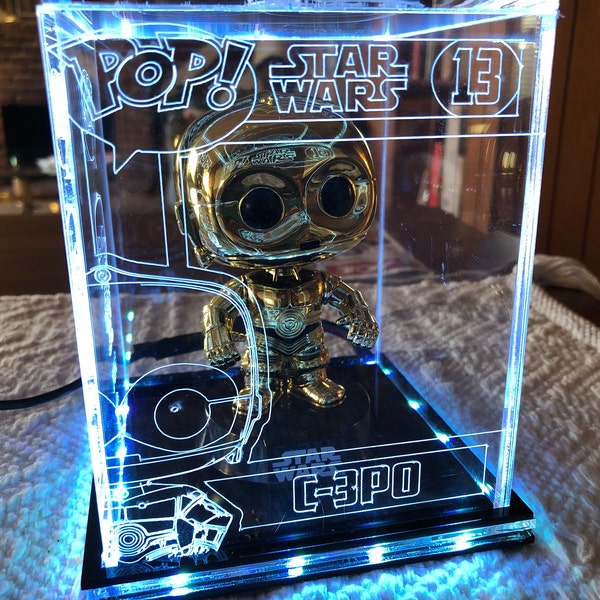 LED Case Lamp for Unboxed Funko Pop, 3 Sides Design, Custom Made - Etsy