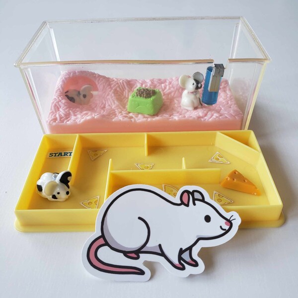 Vintage Littlest Pet Shop Itsy Bitsy Mice With Cheesy Maze Mouse ...
