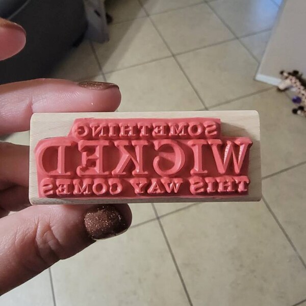 Something Wicked This RUBBER STAMP, Halloween Stamp, Wicked Stamp ...