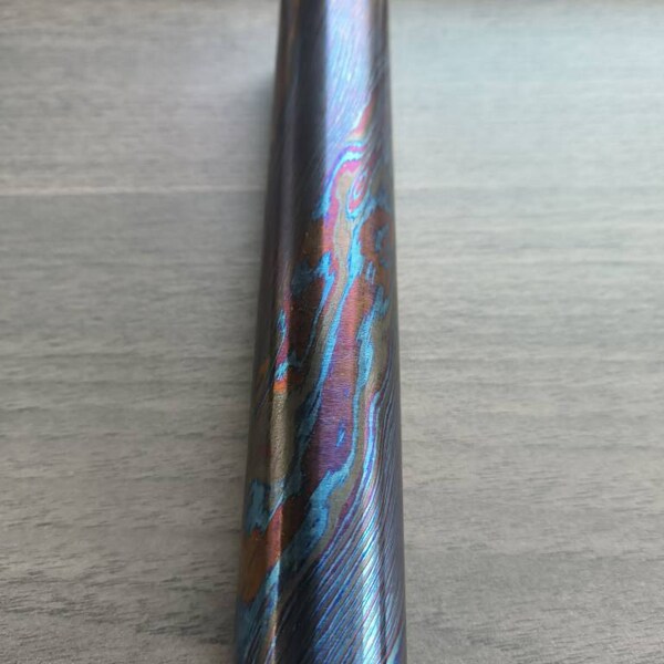 Mokume Gane Copper Square Bar: 120mmx10mmx25mm, Twist Pattern, Three ...