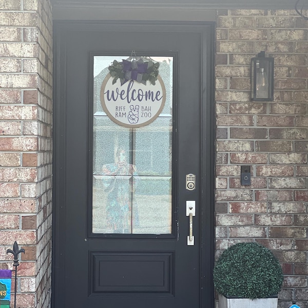 TCU Front Door Decor | TCU Horned Bullfrongs Sign | Sports Sign | Texas ...
