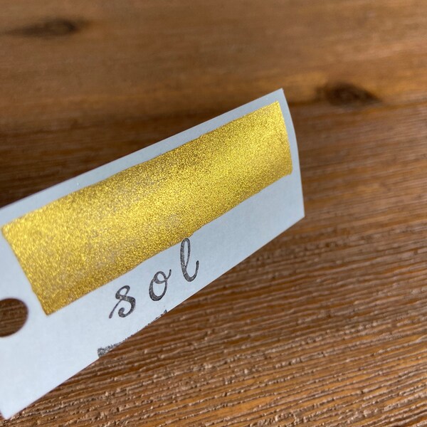 Sol Golden Yellow Glitter Handmade Watercolor - Etsy