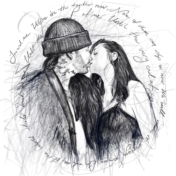 Wedding Custom Line Drawing, Minimalist Line Art, Drawing From Photo ...