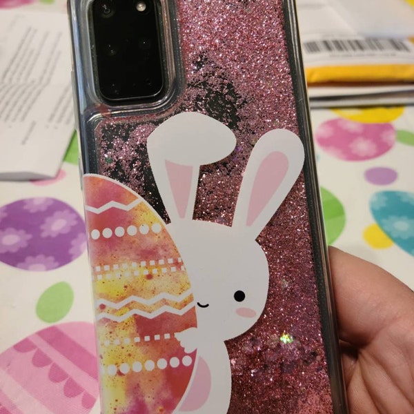 IPhone Case Bunny Easter Decor Glitter Case Girly Cover Galaxy Phone ...