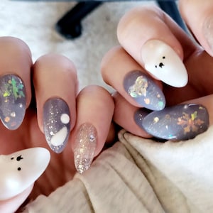 Strawberry Meow Cute Cat Press-on Nails Sweet Kitty Nails - Etsy
