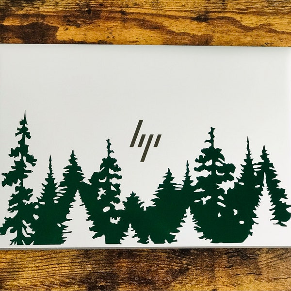 Trees Vinyl Decal, Mountain Decal, Mountain Sticker, Nature Decal ...