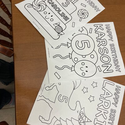 Personalized Unicorn Birthday Coloring Pages, Unicorn Party Activity ...