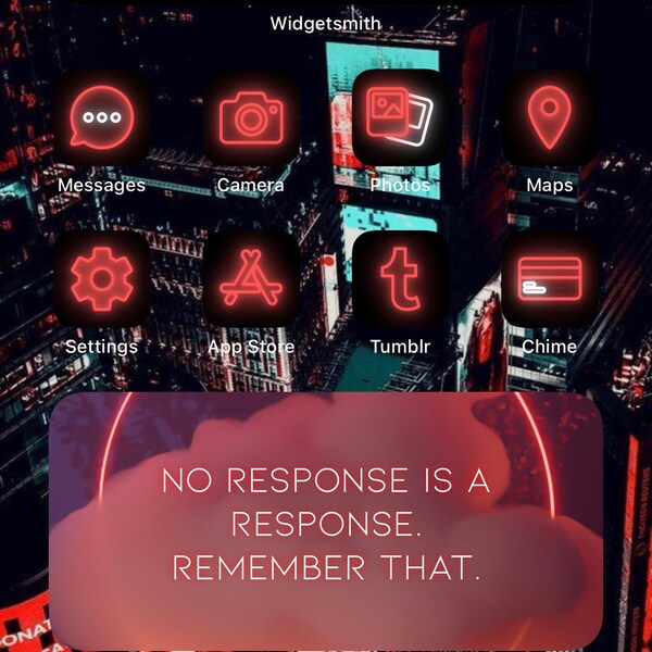 500 Red Neon Ios App Icons Christmas Aesthetic for iPhone Home Screen ...