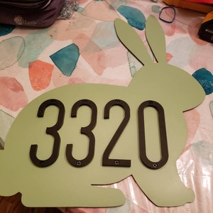 6 Inch Stud Mounting Art Deco Narrow Modern House Numbers - Etsy