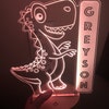 Dinosaur Decor Lamp, Personalized LED Night Light, Nursery Baby Kids ...