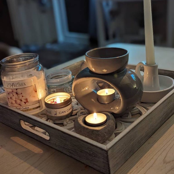 White Metal Shabby Chic Heart Tray, Boudoir, Bedroom Decor, Dressing ...