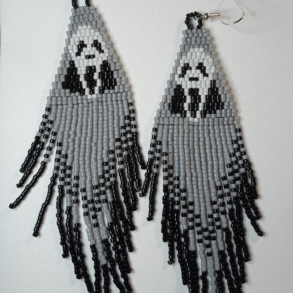 Scary Scream Horror Ghostface Earring Pattern, Halloween Earring ...