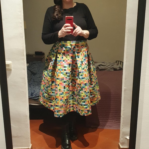 PIXEL Skirt With Pockets - Etsy