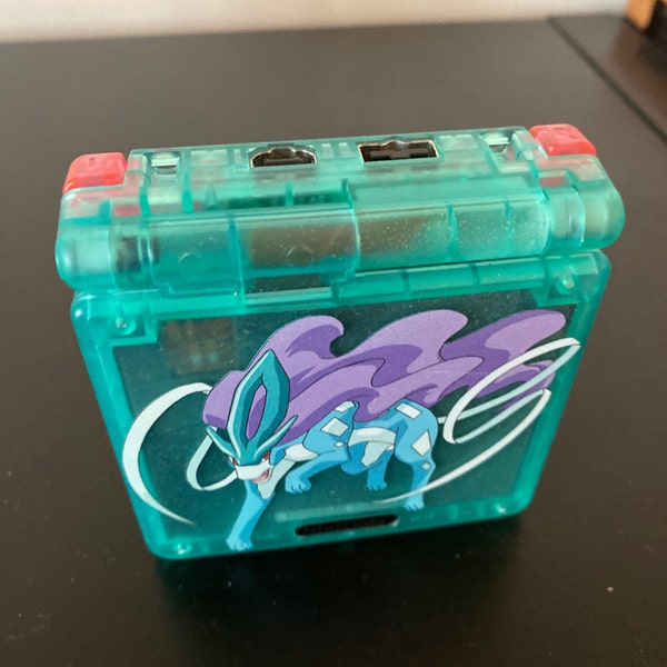 Pokemon Crystal Suicune Gameboy Advance SP Shell Housing Diy - Etsy