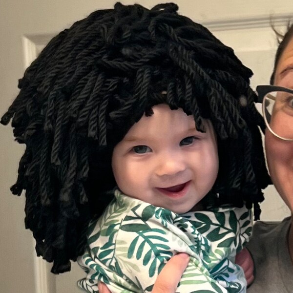 The Frizzle Secret Agent Any Size Crocheted Orange Yarn Wig Handmade - Etsy