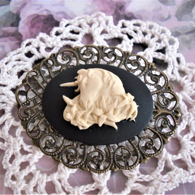 Vampire Cameo 5 Unset Cameos Vampire Bat Girl Lady Ivory - Etsy