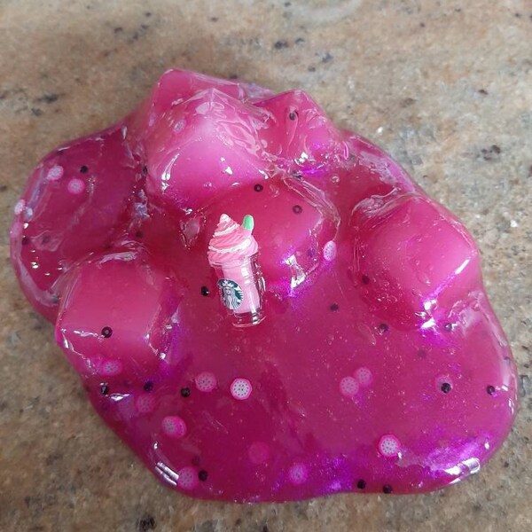 Dragon Fruit Jelly Cube Slime Pink Clear Scented Slime, Birthday Party ...
