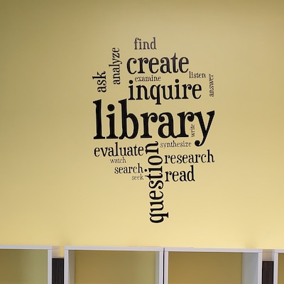 Library Vinyl Wall Art Decals, Library Wall Decal, Education Decals ...