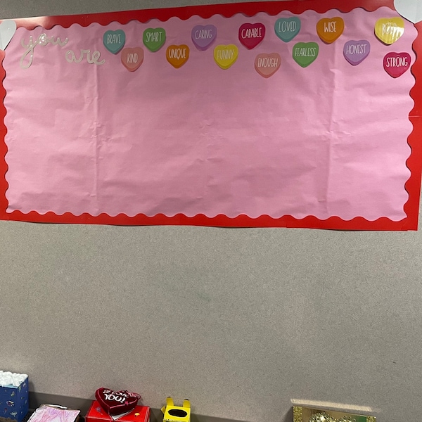 Conversation Hearts Bulletin Board Kit [valentine's Day] - Etsy