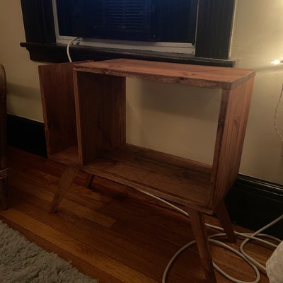 MCM Mid Century Modern Turntable Stand Solid Wood Table for Record ...