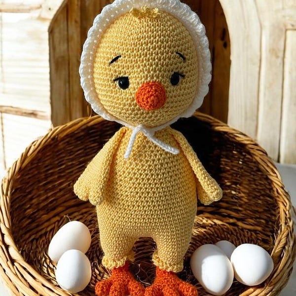 Coco The Chick/Padrão de crochê amigurumi em inglês e polonês/PRODUTO ...