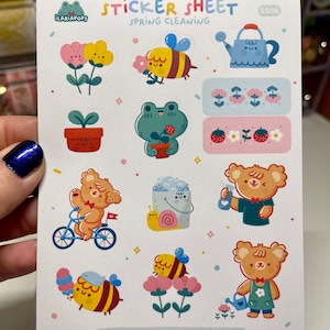 Sticker Sheet mango the Rainbow Cat Set of 12 | Etsy