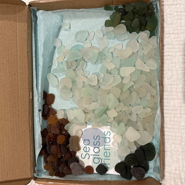 Bags of Sea Glass From Kent Coast: Green, Aqua, Brown & Clear Assorted ...