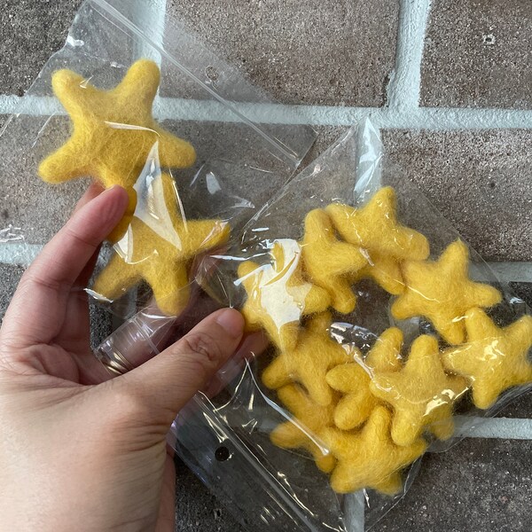 Medium and Large Felt Stars - 6 Cm and 9 Cm Felt Felt Stars | Christmas ...