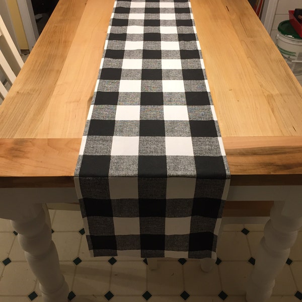 Buffalo Check Table Runners Black & White Table Runner Buffalo Check ...