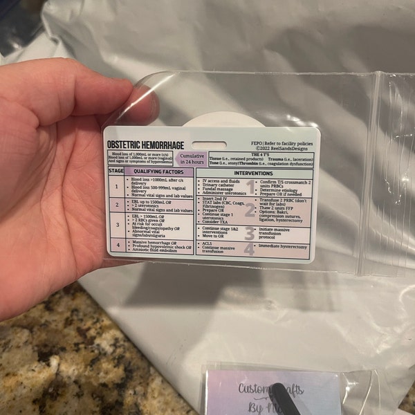 Pediatric Vitals Respiratory ETT Size Quick Reference Badge Buddy Card ...