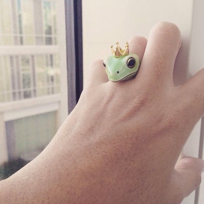 Frog Prince Ring, Frog Ring, Original. - Etsy
