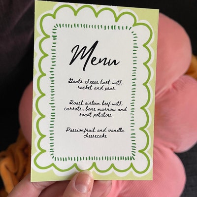 Editable Flower Menu and Name Card Bachelorette Party Menu - Etsy UK