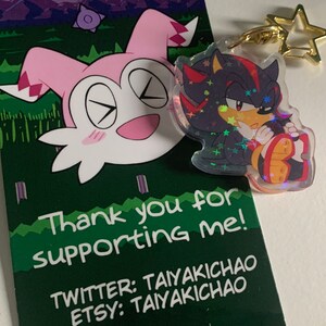 Cute Chibi Sonic Charms Favorite Foods Team Dark Keychains - Etsy