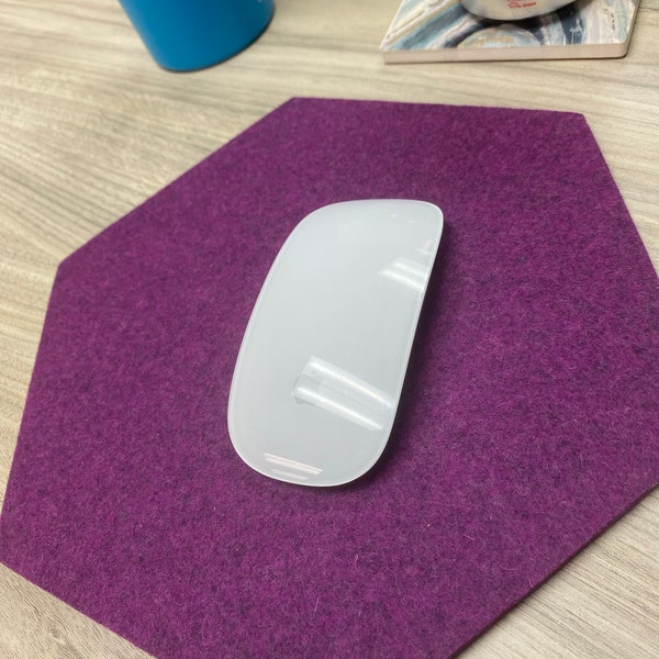 Hexagon Wool Felt Mouse Pad - Etsy