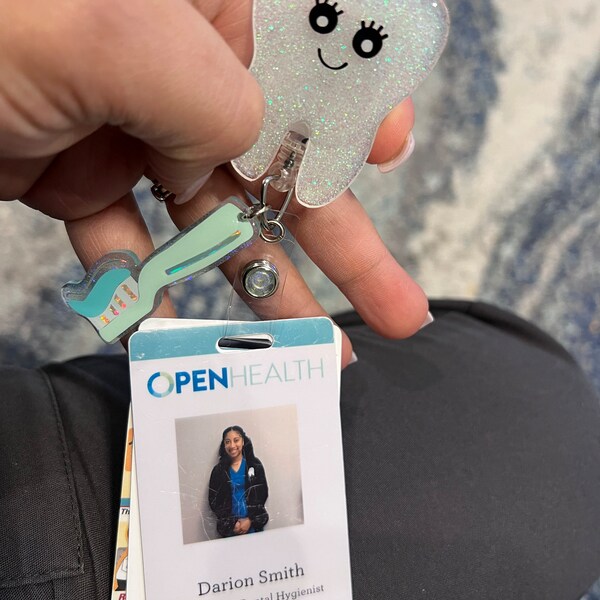 Tooth Badge Reel | Dh | Rdh | Ldh | Cda Badge Reel | Teeth | Dental ...