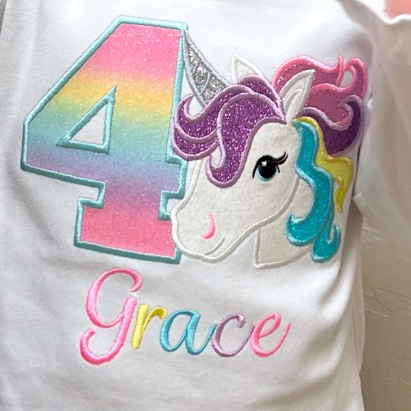 Mermaid Birthday Shirt With Name, 5th Sparkly Mermaid Tee, Mermaid ...