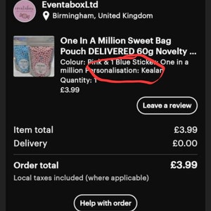 Personalised Pre Filled Mixed Pink Blue Millions Sweet Cones Party Bags ...