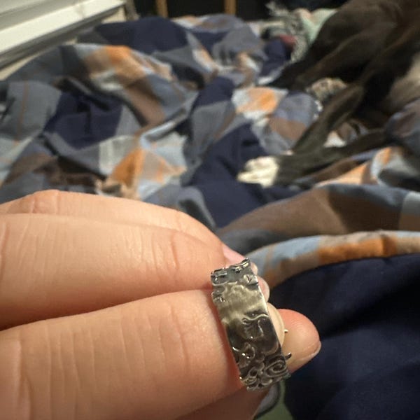 Sterling Silver Alexander the Great Coin Ring, Archaic Ring With ...