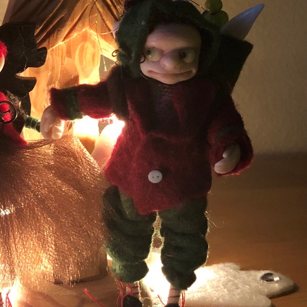Dinkydarlings 33 OOAK Pixie Fairy Little Green Elf Boy Polymer Clay ...