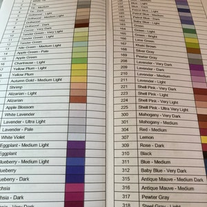 Printable DMC Thread Color Chart Tracker Inventory Sheet - Etsy