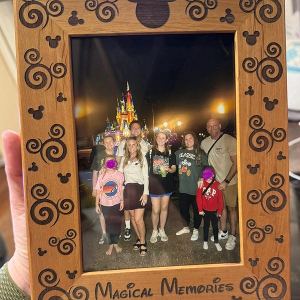 Disneyland, Disneyworld Premade Picture Frames, 2 Sizes: 5x7 and 4x6 ...