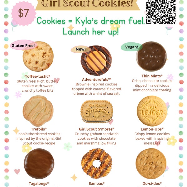 ABC Bakers Girl Scout Cookies Printable Cookie List, Girl Scout Cookie ...