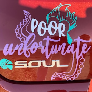 Soul Car Decal, Ursula, Vinyl Decal, Kia Soul, Unfortunate Souls, Poor ...