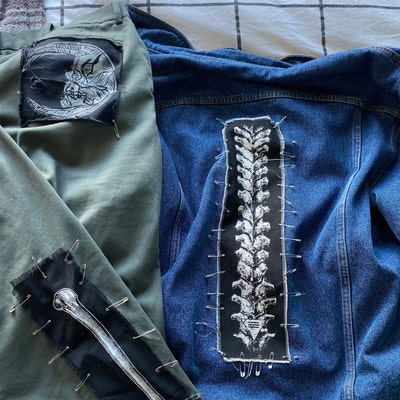 Spine Back Patch Spinal Column Skeleton Patch Bones Patch - Etsy