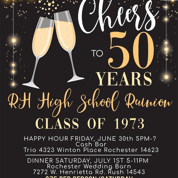 Class Reunion Invitation Template for Any Year! College Reunion, High ...