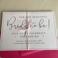 Personalised Bride Hen Do Invite. Bride to Be Hen Party - Etsy UK