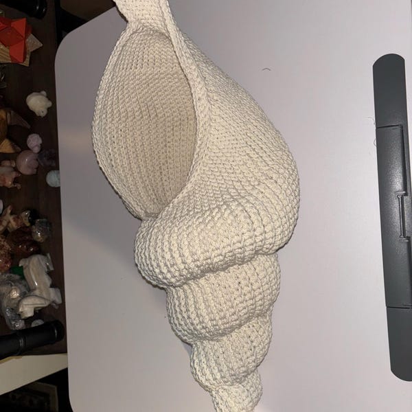 Nautilus Shell Crochet Basket Photo PDF Crochet Pattern, Detailed Photo ...